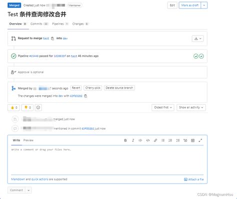 【极狐 Gitlab】在 Web 端合并分支gitlab网页上合并分支教程 Csdn博客