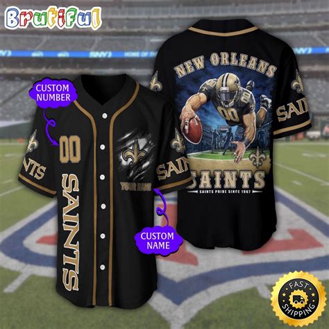Personalized Nfl New Orleans Saints Baseball Jersey Tradition In Jerseys Hearthtops Store