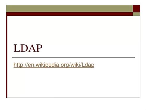 Ppt Ldap Powerpoint Presentation Free Download Id