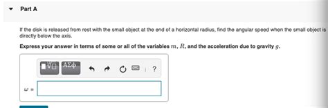 If The Disk Is Released From Rest With The Small Chegg