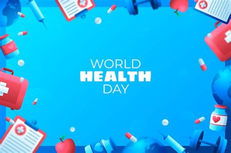 Fundo Gradiente Para Celebração Do Dia Mundial Da Saúde Vetor Grátis