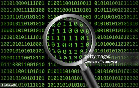 Binary Code Magnifying Glass Photos And Premium High Res Pictures