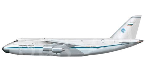 Antonov An 124 Side View Гражданская авиация Транспортное средство