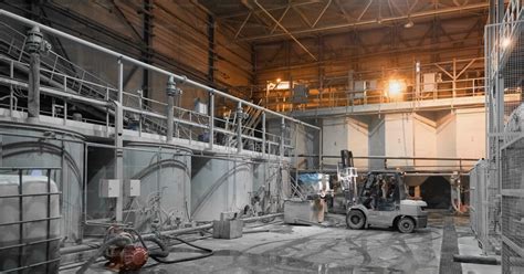 먼지가 많은 바닥에 트럭 트랙 산업용 시멘트 공장 시멘트 생산에 관한 기술적 작업 복사 공간이있는 작업 분위기 사진 Unsplash의 야간 근무 이미지