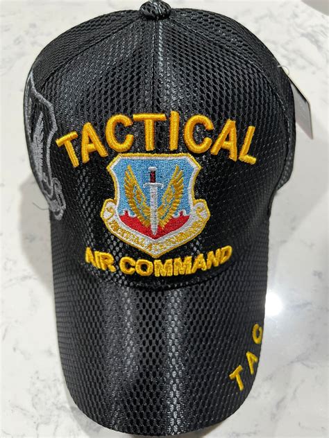 Usaf Tactical Air Command Cap Black New Mesh Etsy