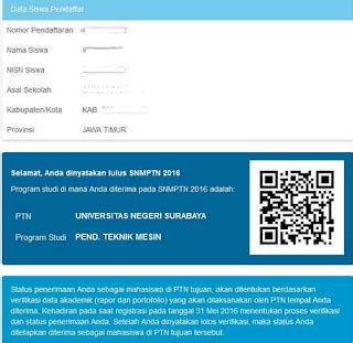 Daftar Lengkap Siswa Yang Diterima Di 76 PTN SNMPTN 2016