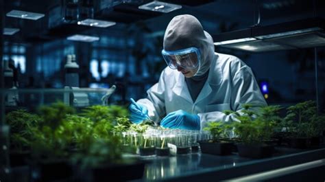 Premium Photo Food Safety Inspector Ensuring Quality Control In A Lab