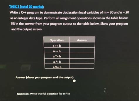 Solved TASK 2 Total 20 Marks Write A C Program To Chegg