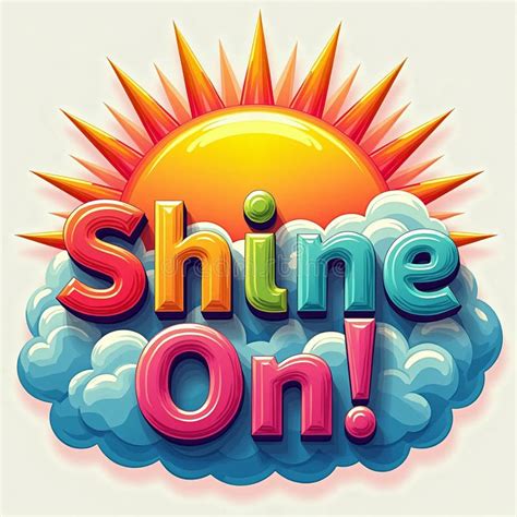 Sign Text Banner Shine Perform Move Forward Positive Thinking Strength Peace Stock Illustration