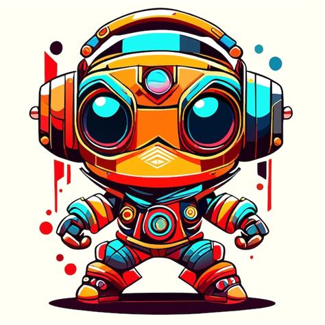 Premium Vector Tech Triumphs Little Robot Vector Conquering Design
