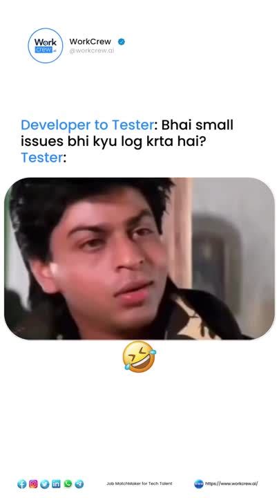 [video] workcrew on linkedin developervstester workplacehumor