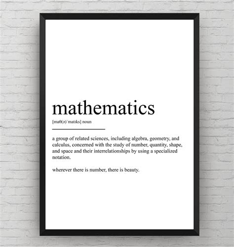 Mathematics Definition Print Etsy Uk In 2024 Mathematics Quotes Definition Of Mathematics