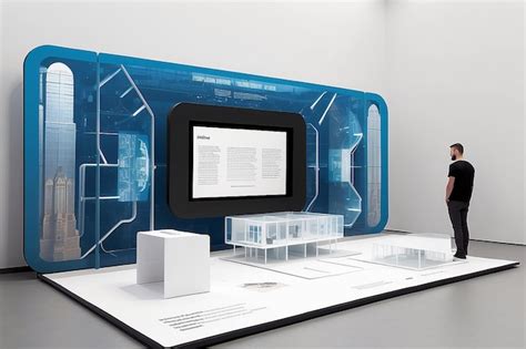 Premium Photo Interactive Exhibit 3dprinted Flexible Display Mockup