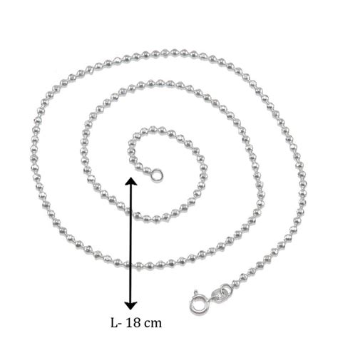 Taraash 925 Sterling Silver Beaded Chain For Women 480534grandev
