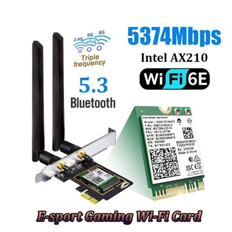 Desktop Wi Fi 6e Intel Ax210 Pcie Wireless Adapter Bluetooth 5 3 5400mbps 802 11ax Wireless Wifi