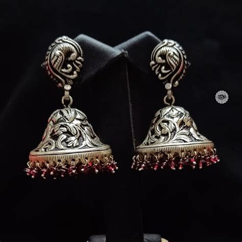 Buy Pure Silver Jhumka Earrings 925 Silver Jhumka Jaipur Macs
