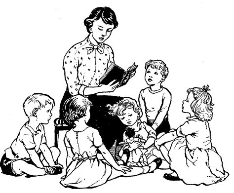 Preschool Teacher Clip Art Black And White