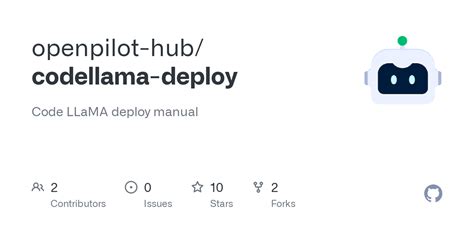 Github Openpilot Hubcodellama Deploy Code Llama Deploy Manual