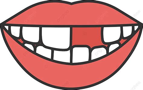 Smile With Missing Tooth Color Icon Style Correction Medical Vector Style Correction Medical