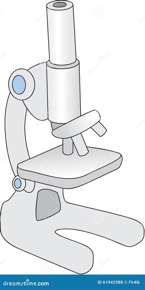 Microscópio Dos Desenhos Animados Ilustração Educacional Do Vetor Para