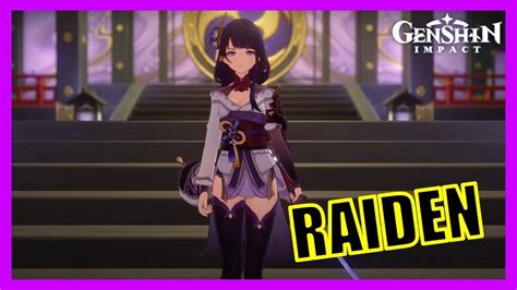 All Raiden Cutscenes Eng Genshin Impact Youtube
