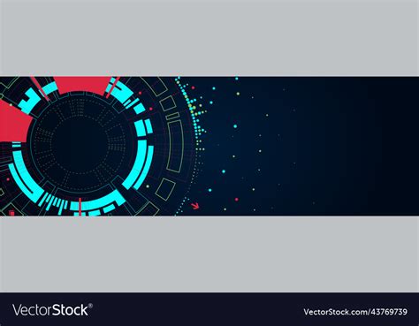 Abstract Circle Technology Concept Circuit Board Vector Image
