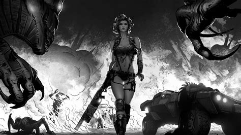 Sci Fi Women Warrior Woman Girl Girls Futuristic Artwork