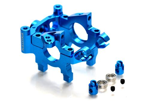 Exotek 1901 Tamiya TB05 EXO SIX 2 7075 Alu Getriebe Box Set Mit Stabi Halter RC KleinKram