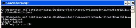 Linear Search In Java