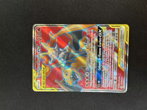 CARTE POKÉMON DRACAUFEU et Roussil GX Full Art Ultra Rare 212 236 EUR