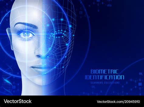 Biometric Identification Scanners Background Vector Image
