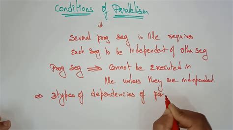 Lec 20 Conditions Of Parallelism Aca By Bhanupriya Youtube