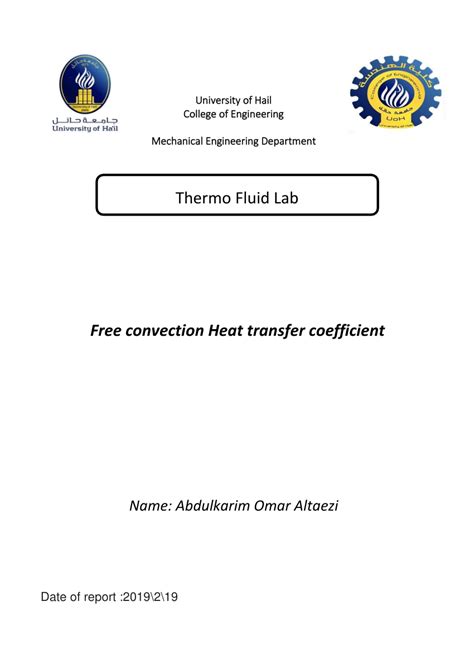 Pdf Free Convection Heat Transfer Coefficient