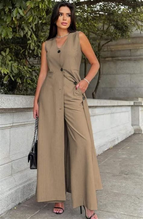 Palazzo Pant Suits For Women Fitted Sleeveless Elegant Palazzo Set