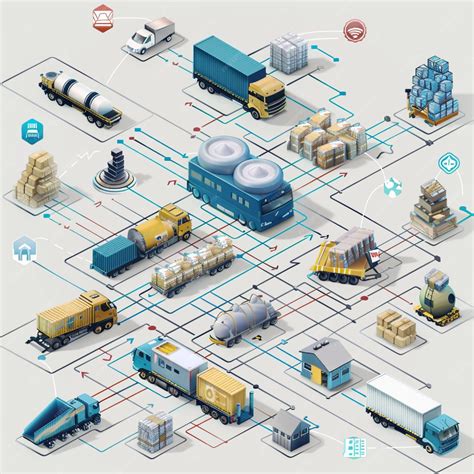 A Visual Of A Supply Chain Flowchart Showing Various Stages From