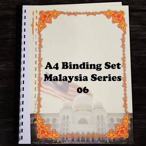 A4 Binding Set Buku Foliobuku Skrap Binding Paper With Plastic Comb