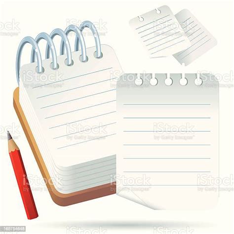 링형 Bound 메모장 메모장에 대한 스톡 벡터 아트 및 기타 이미지 메모장 반지 개체 그룹 Istock