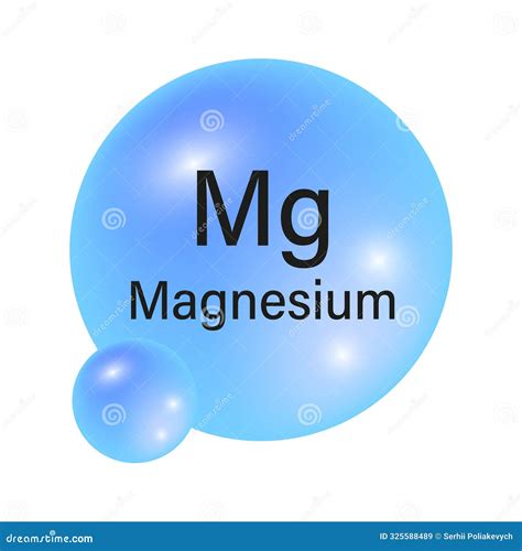 Magnesium Mg Element Symbol From Periodic Table Series Stock Image 160054867