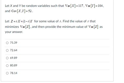 Solved Let X And Y Be Random Variables Such That Chegg
