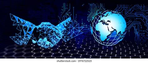 Abstract Cogs Binary Technology Background Polygon Stock Illustration