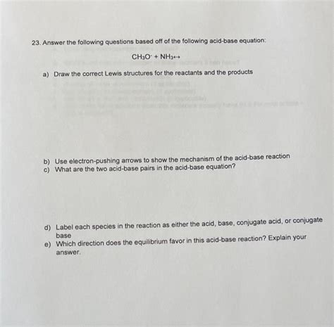 Solved 23 Answer The Following Questions Based Off Of The