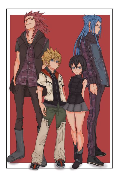 Roxas Xion Axel And Saix Kingdom Hearts And 1 More Drawn By