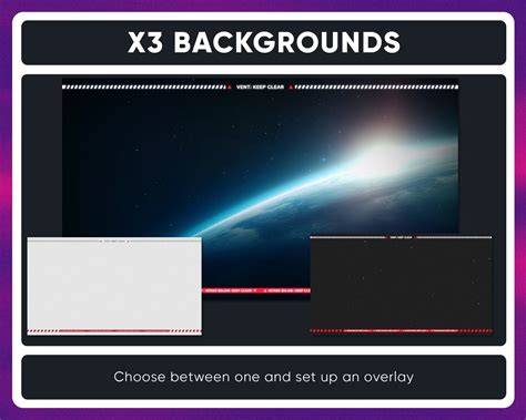 Starfield Overlay For Streaming Future Minimalistic Twitch Overlay Etsy