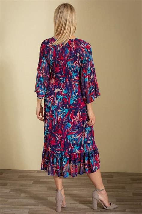 Dresses Floral Print Pleated Midaxi Dress Klass