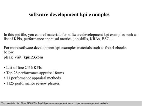 Software Development Kpi Examples