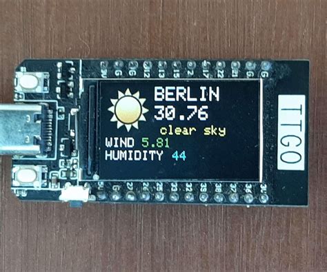 get live weather data from the internet ttgo esp32 weather data