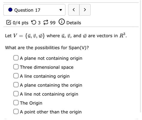 Solved Let V U V W Where U V And W Are Vectors In R Chegg