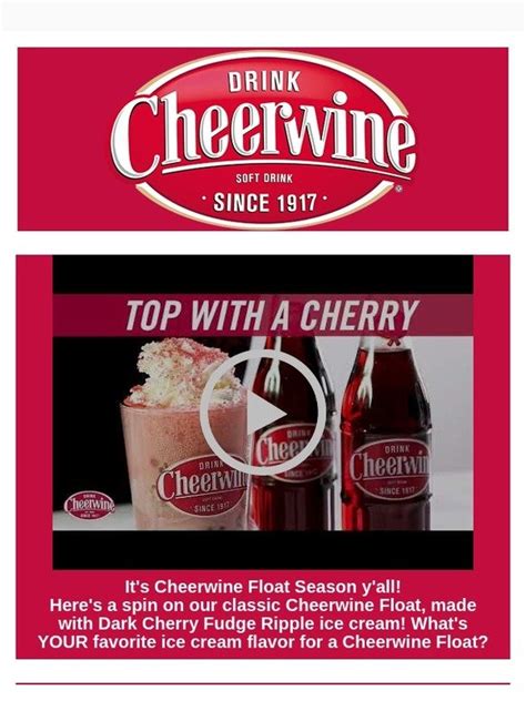 Cheerwine 🍒 Its Our Favorite Season Of All Cheerwine Float Season