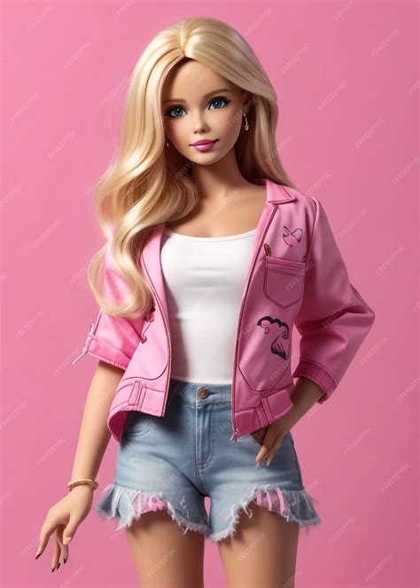 Premium Ai Image A Beautiful Barbie With White Hair Stylish Doll