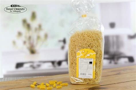 Makaron Orkiszowy Bezjajeczny Bio Nitki Cienkie G SwiatOrkiszu